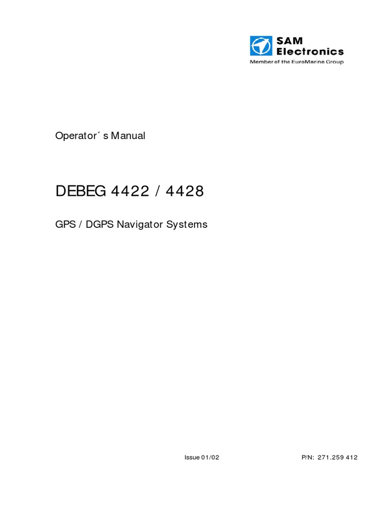 Operator Manual - 4422-4428 GPS/DGPS Navigation System | PDF | Global ...