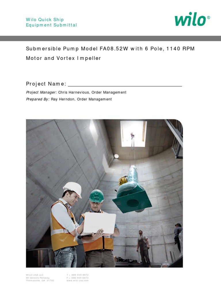 Wilo - FA 08.52W 6 Pole | PDF