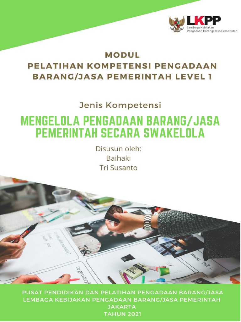 Modul 6 JK Mengelola PBJP Secara Swakelola Level 1 V2.1.1 | PDF