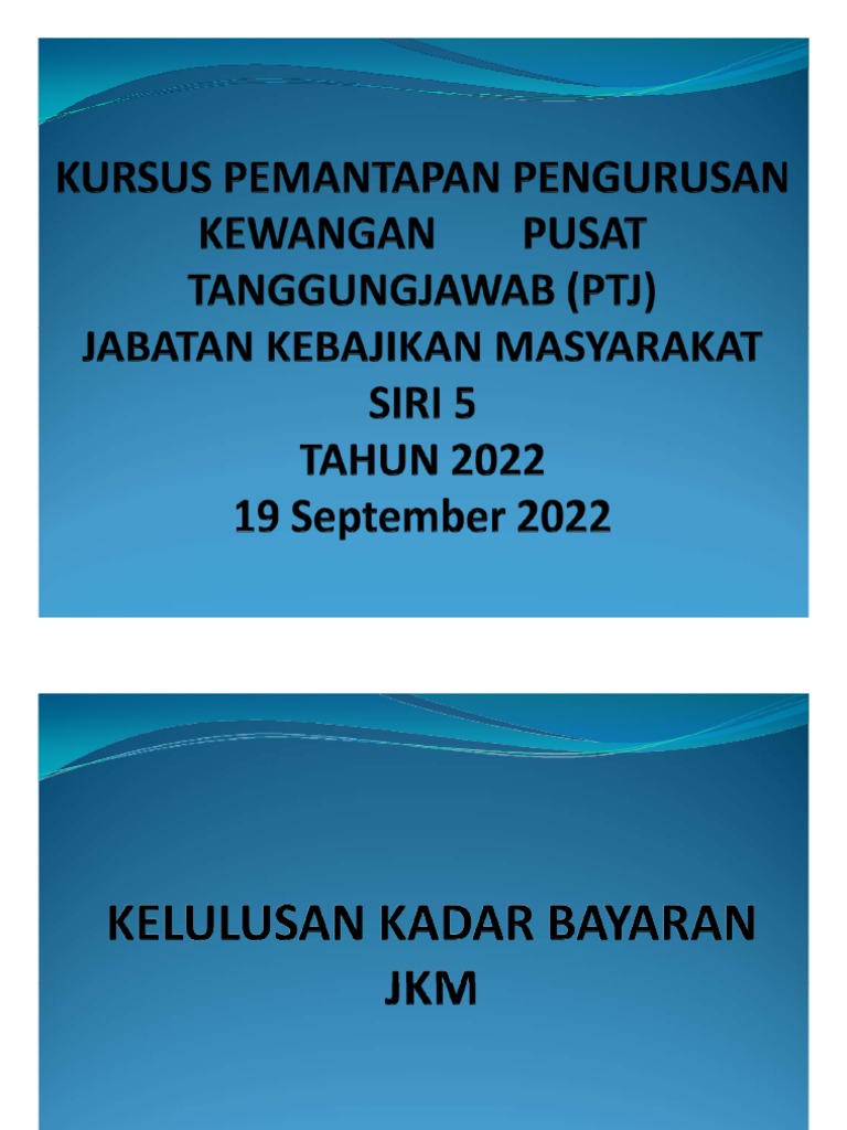 Notakursus-Kadar Bayaran JKM 19092022 | PDF