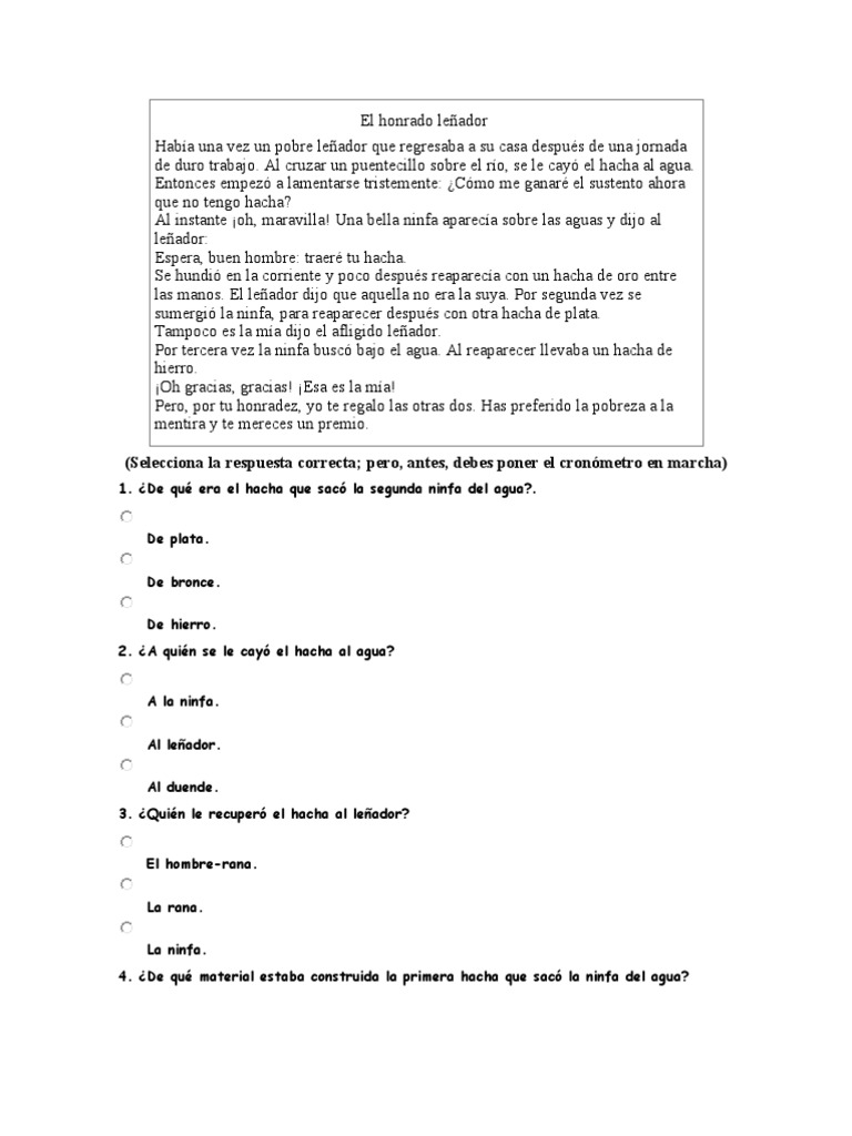 El Honrado Leñador | PDF