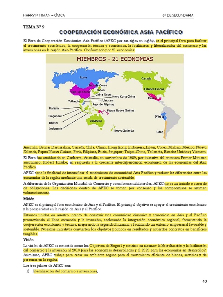 Apec | PDF | Cooperacion economica Asia Pacifico | Asia