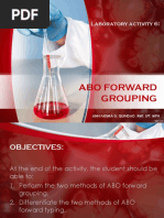 Slide Method for Blood Grouping | PDF | Blood Type | Serology
