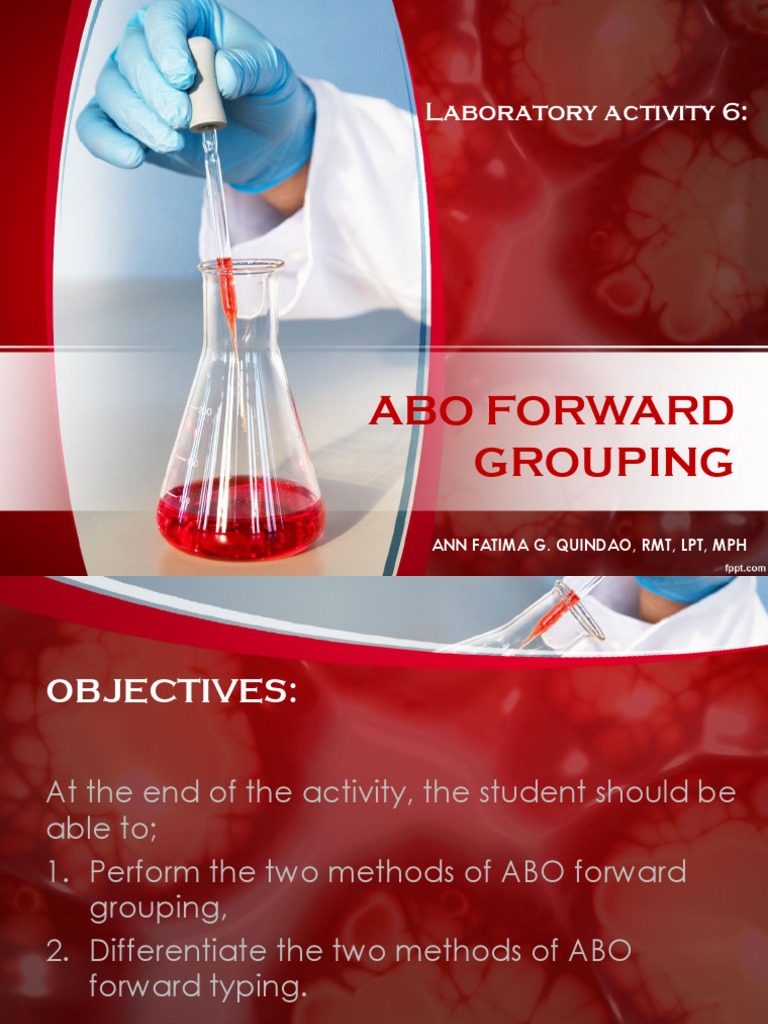 Abo Forward Grouping: Laboratory Activity 6 | PDF