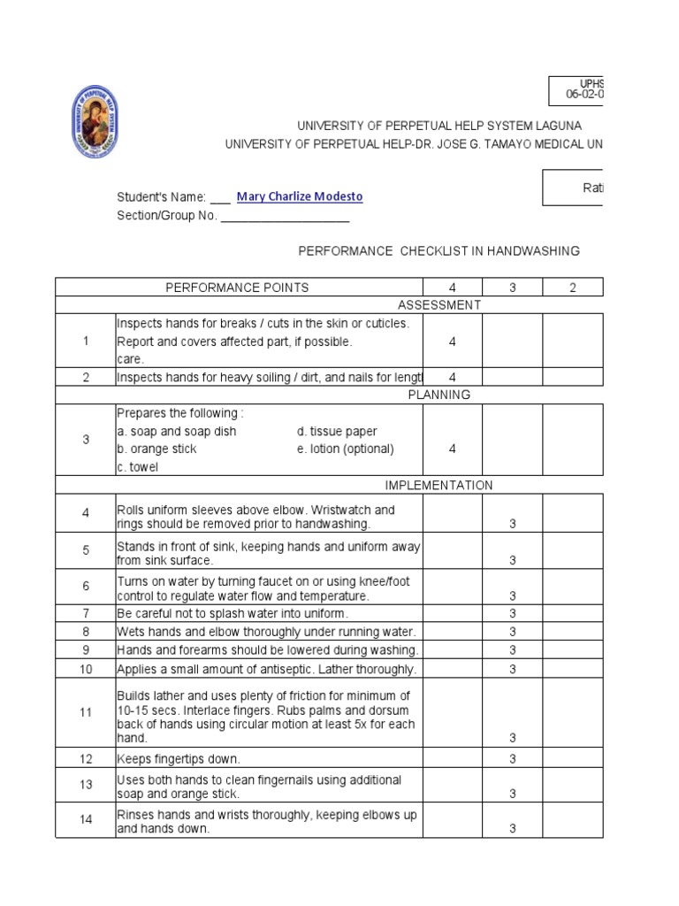 HANDWASHING-Group No. 3 Section A | PDF | Hand Washing | Hand