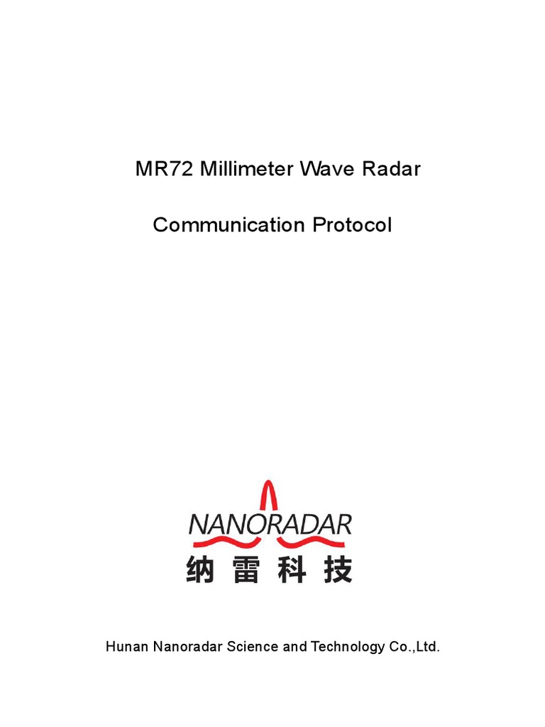 MR72 Radar Communication Protocol V1.3 | PDF | Radar | Information