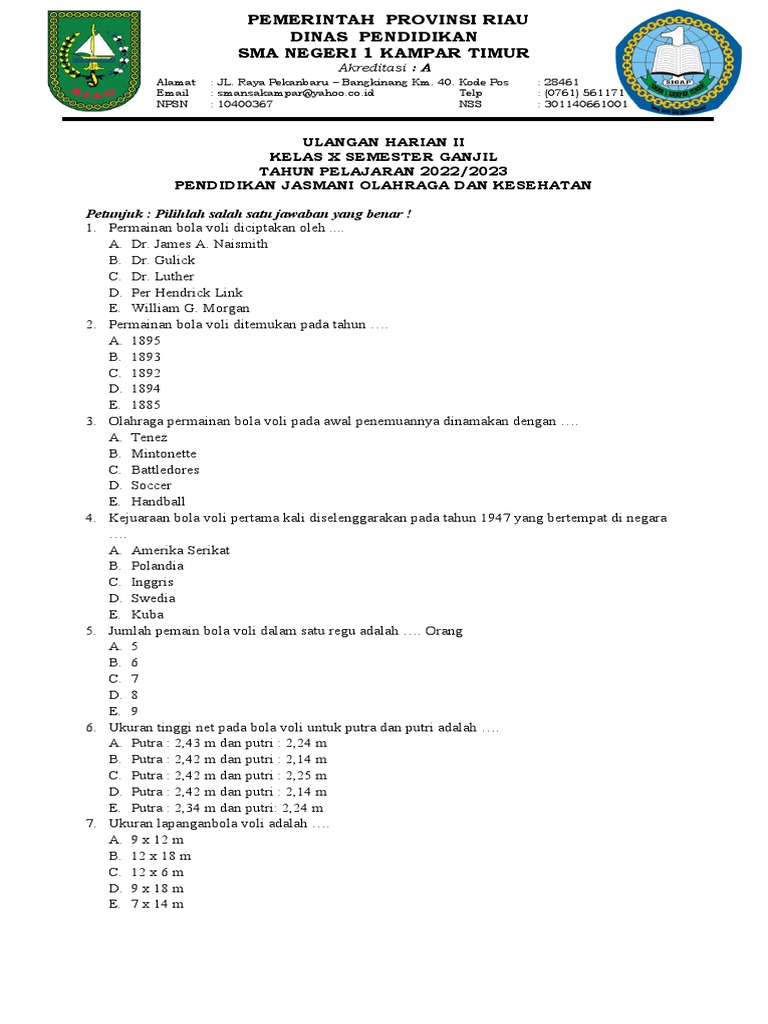 Uh 2 Pjok Muji | PDF