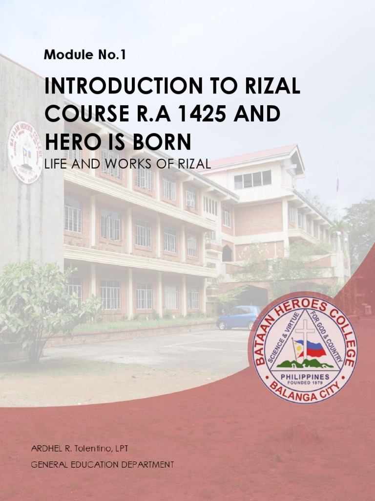 Life and Works of Rizal Module 01 | PDF | Manila | Curriculum