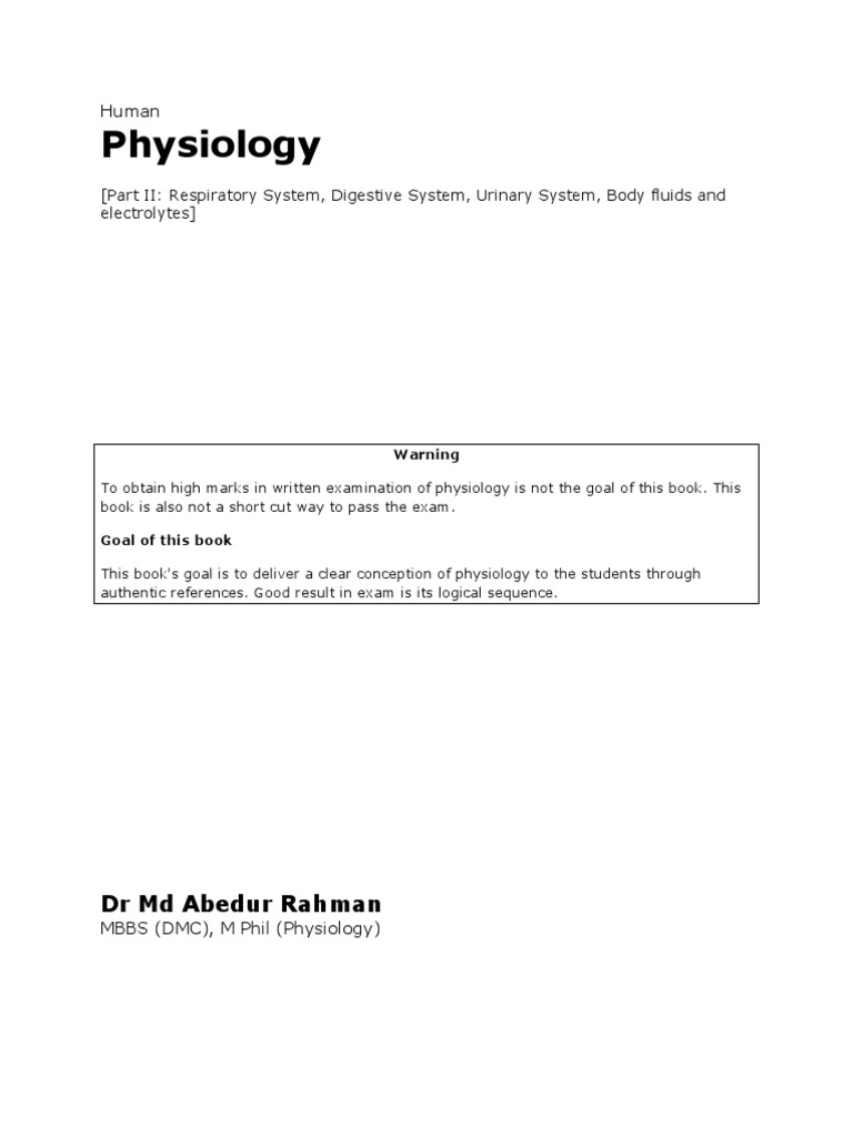 Human Physiology Pdf Anatomy Biology