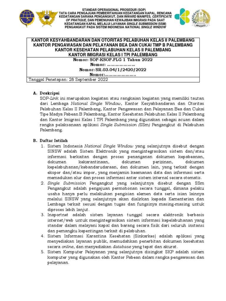 SOP SSm-Palembang - Ksop Ok | PDF