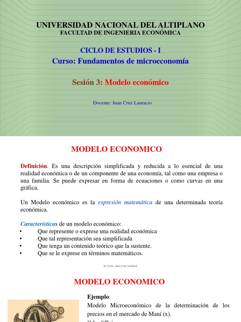 Modeloeconomico | PDF | Modelo económico | Microeconomía