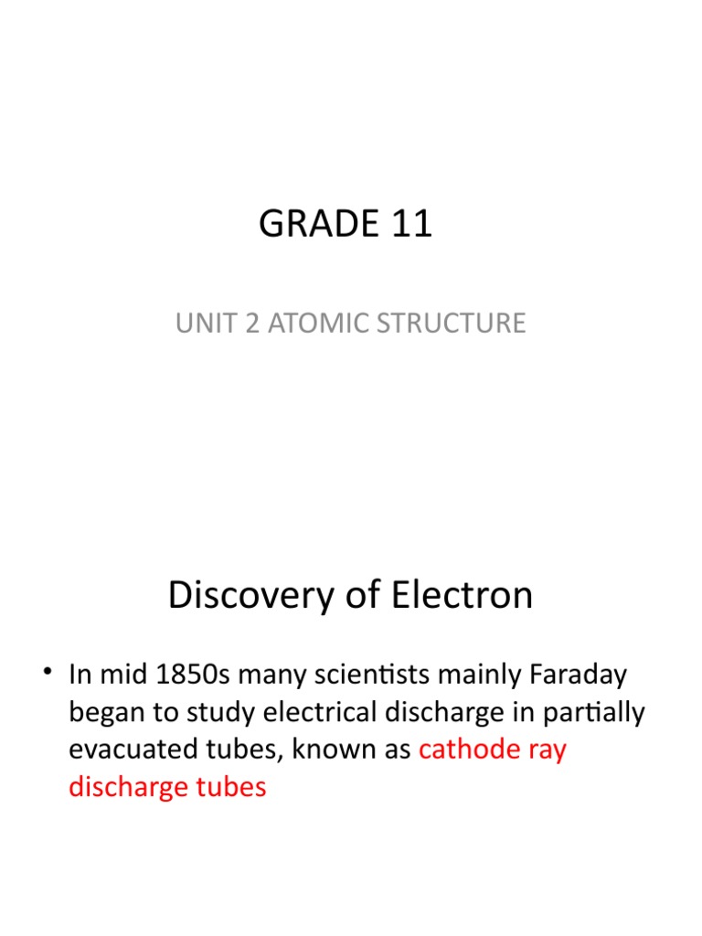 Understanding Atomic Structure and Electrons | PDF | Electron | Anode