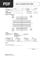 Dental Examination Record Form | PDF | Periodontology | Dentistry