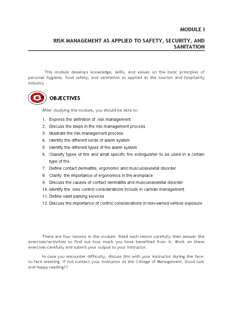 Risk Management in Hospitality Safety | PDF | Risk | Risk Management