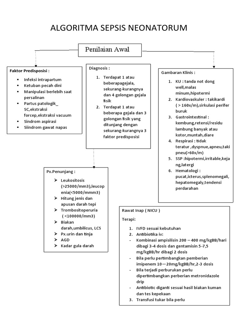 Algoritma Sepsis Neonatorum | PDF
