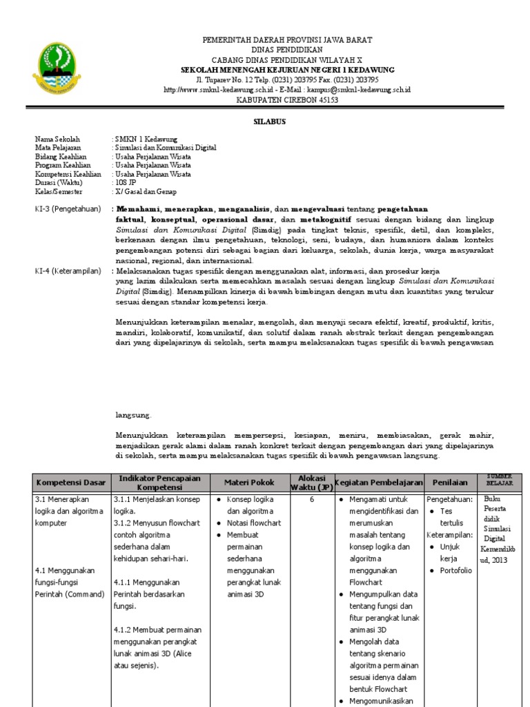 Silabus Simulasi Dan Komunikasi Digital Pdf