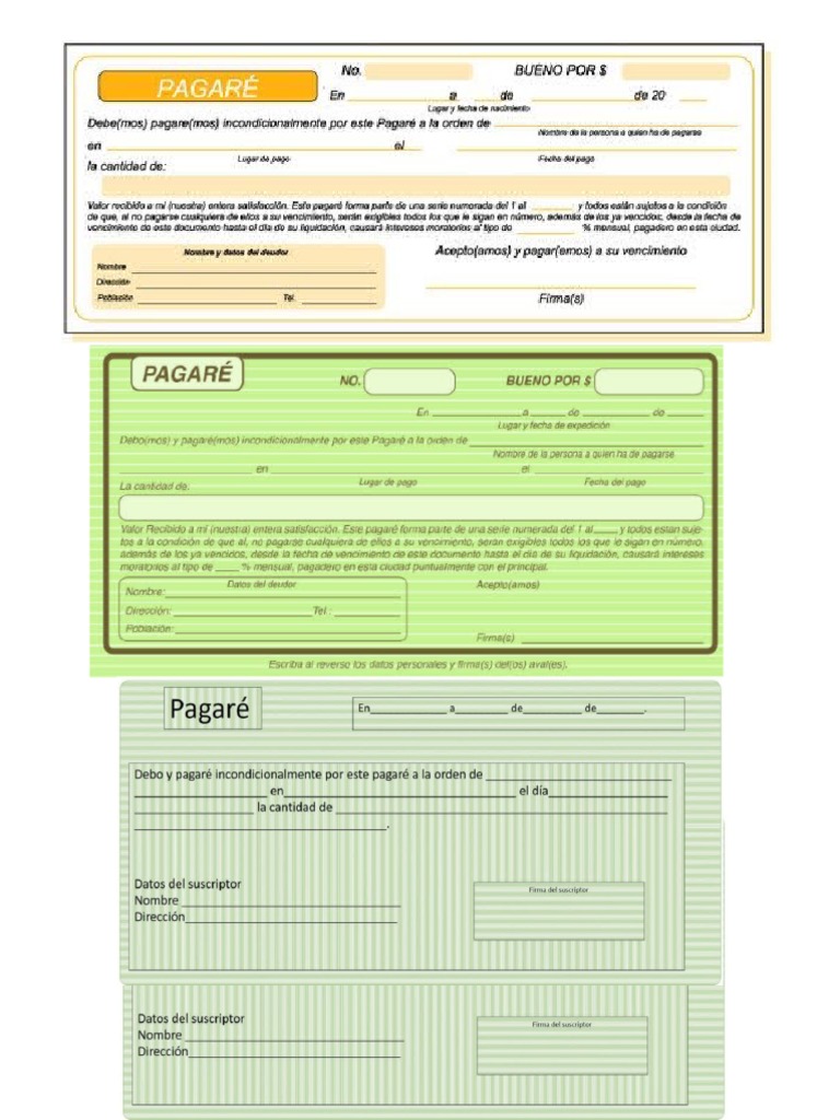 pagaré imprimir | PDF