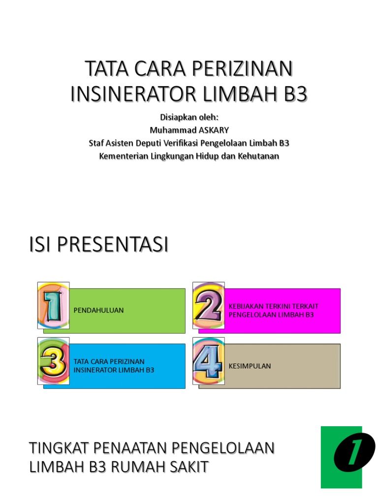 Tata Cara Perizinan Insinerator Limbah B3 | PDF Tata Cara Perizinan Insinerator Limbah B3 | PDF