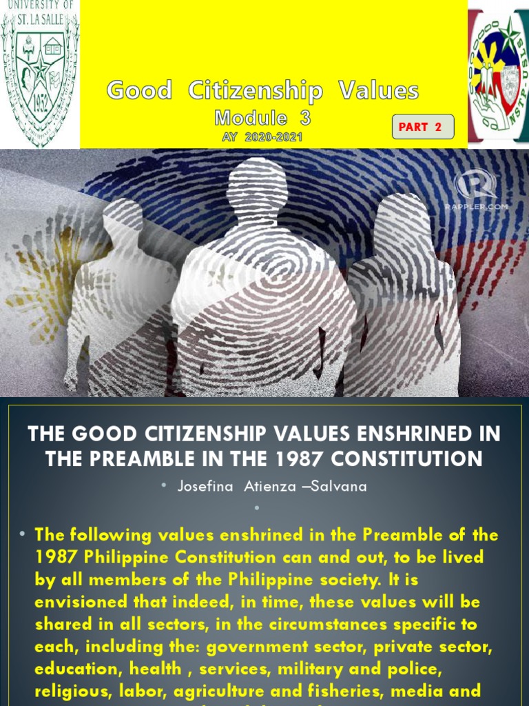 Good Citizenship Values Part 2 | PDF | Dignity | Applied Ethics