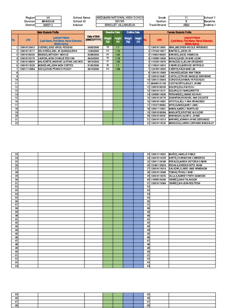 11 ABM B SF 8 Template For Adviser | PDF