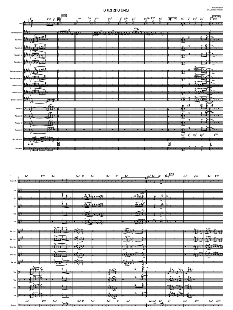 SCORE La Flor de La Canela - Partitura Completa | PDF