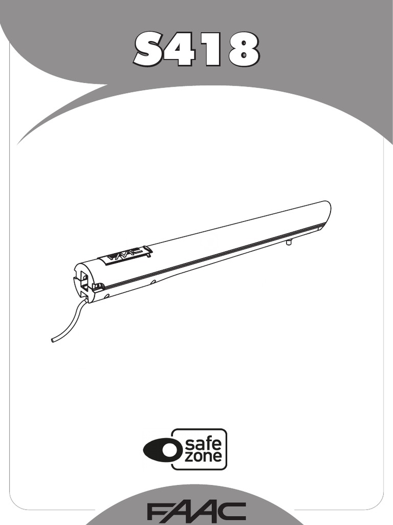 FAAC S418 Swing Gate Motor Manual | PDF | Switch | Safety