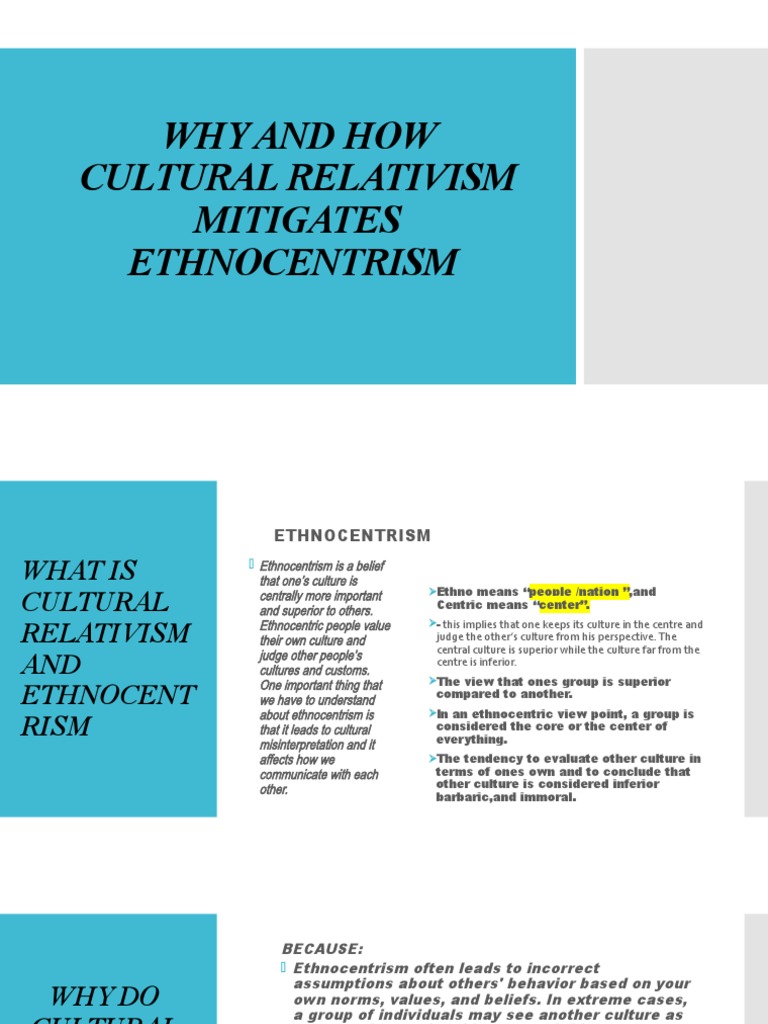 Why and How Cultural Relativism Mitigates Ethnocentrism | PDF | Social ...