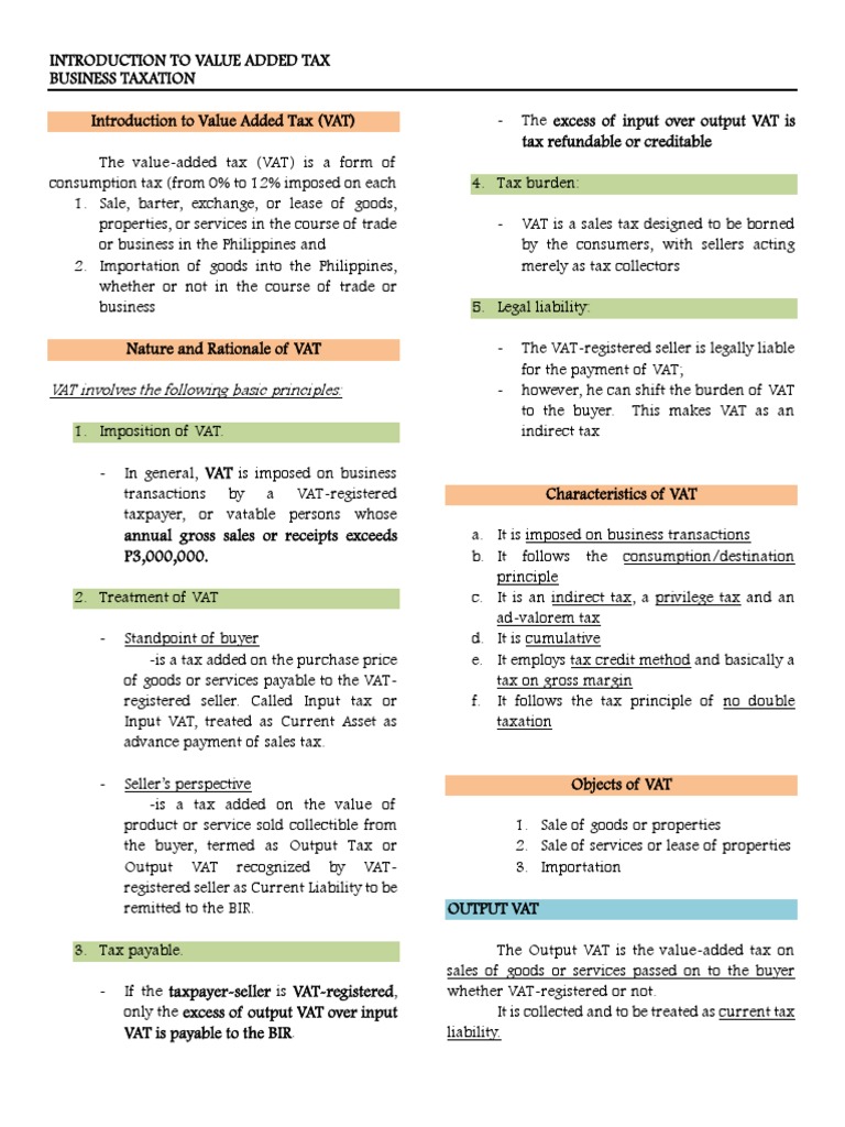 INTRODUCTION-TO-VALUE-ADDED-TAX | PDF | Value Added Tax | Taxes