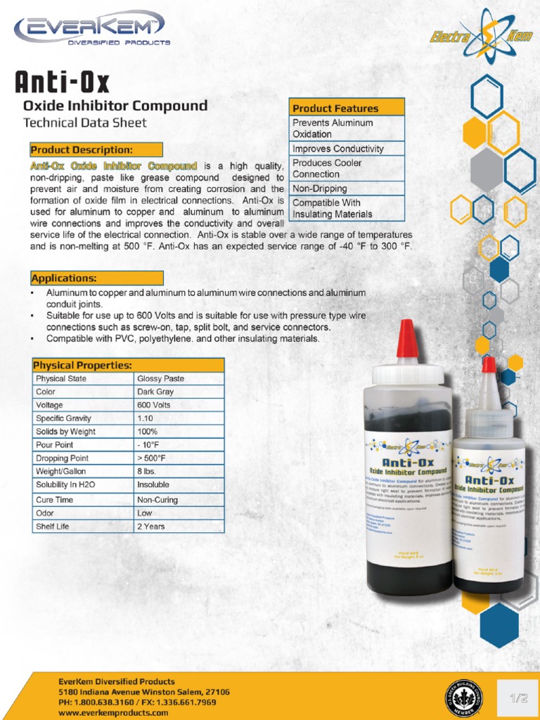 Anti-Ox_Oxide-Inhibitor-Compound_Technical-Data-Sheet | PDF