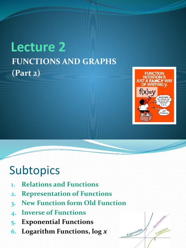 Lecture 2 | PDF | Function (Mathematics) | Logarithm