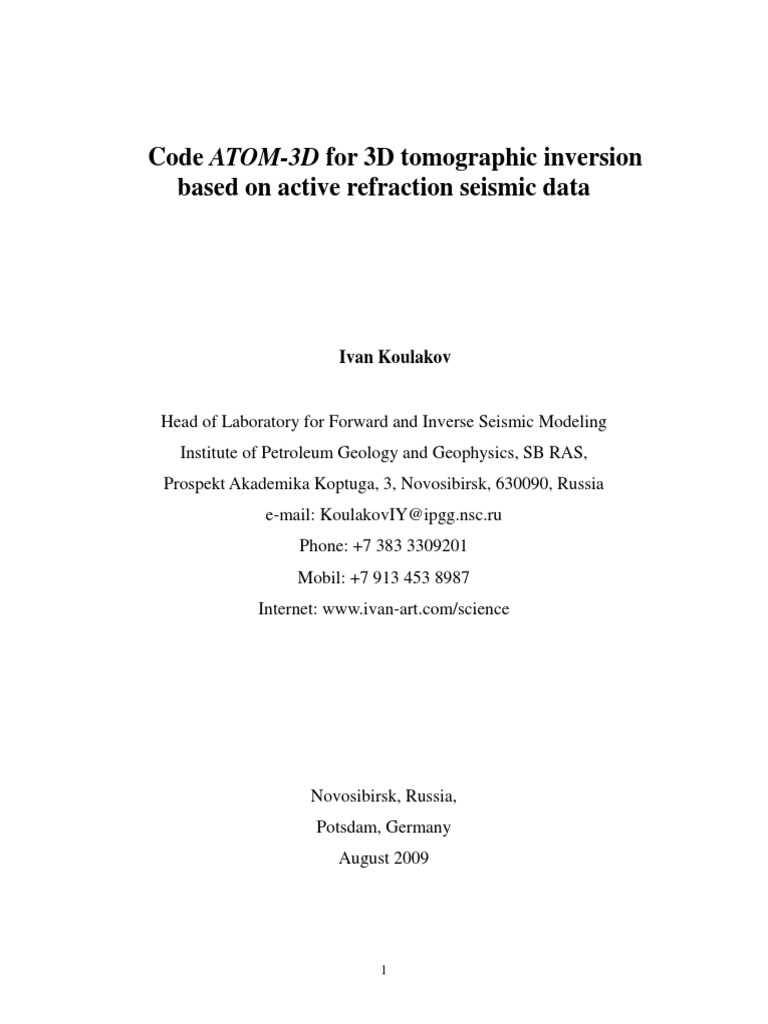 Code ATOMS 3D | PDF