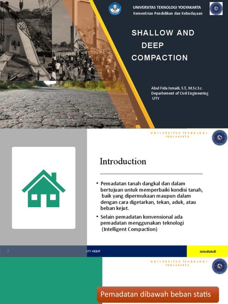 Pemadatan Tanah: Shallow vs Deep Compaction | PDF