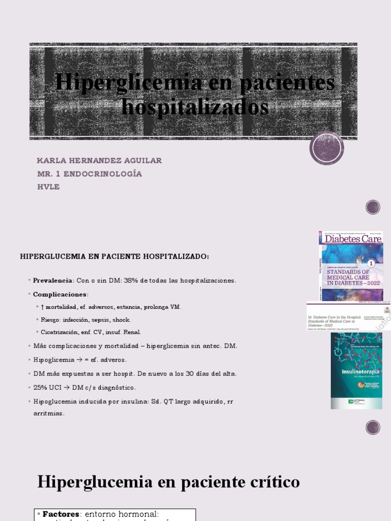 Hiperglicemia en Pacientes Hospitalizados | PDF | Hipoglucemia ...