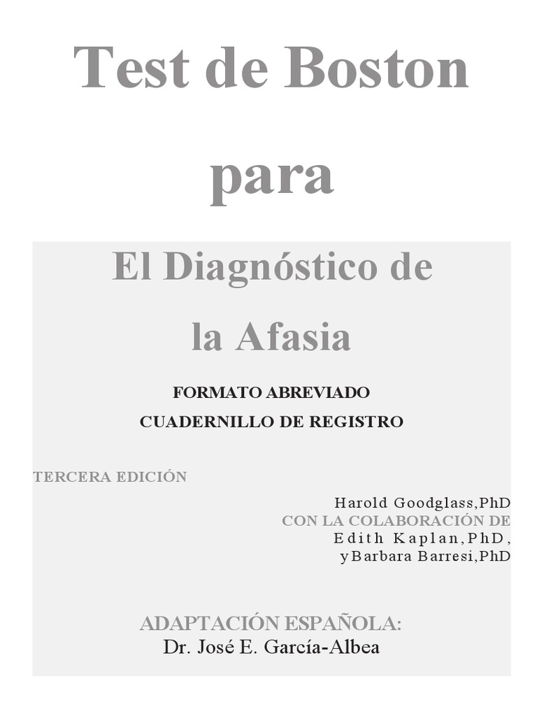 Test de Boston para | PDF