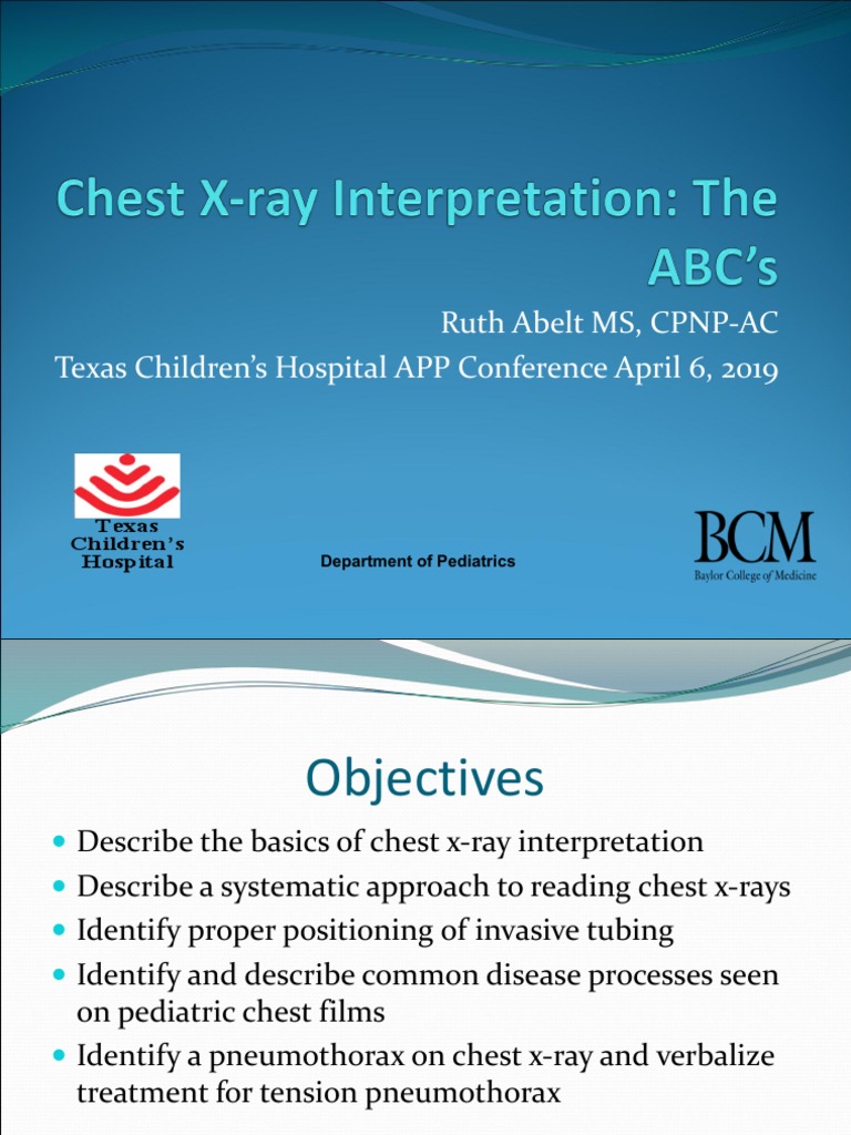 Chest X-Ray Interpretation - The ABC's | PDF