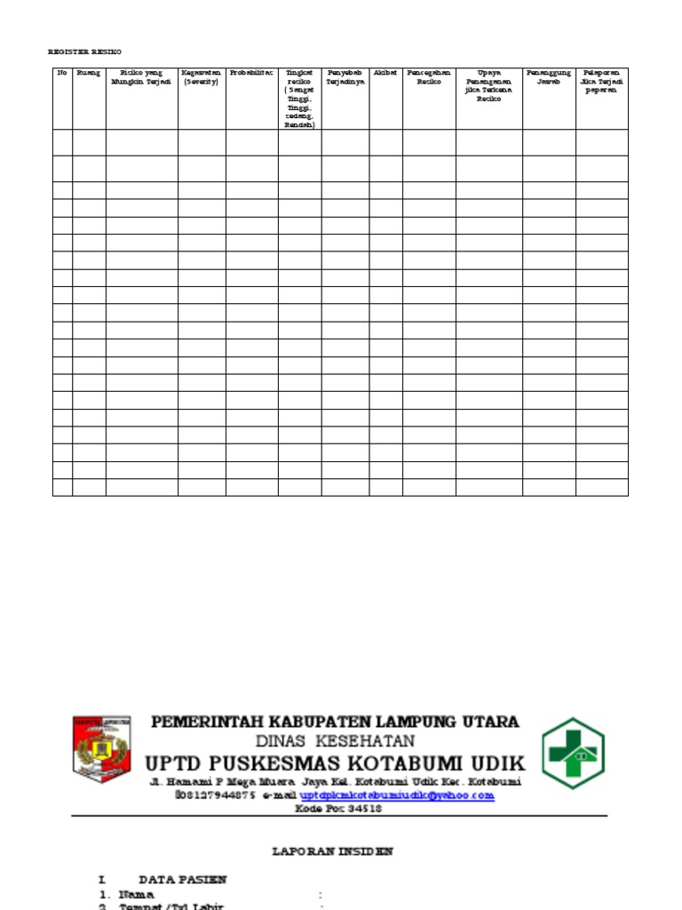 Register Resiko | PDF