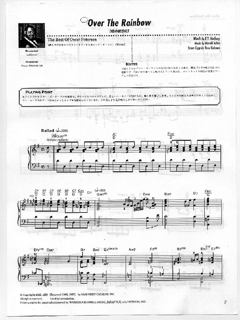 Over The Rainbow-Oscar Peterson | PDF