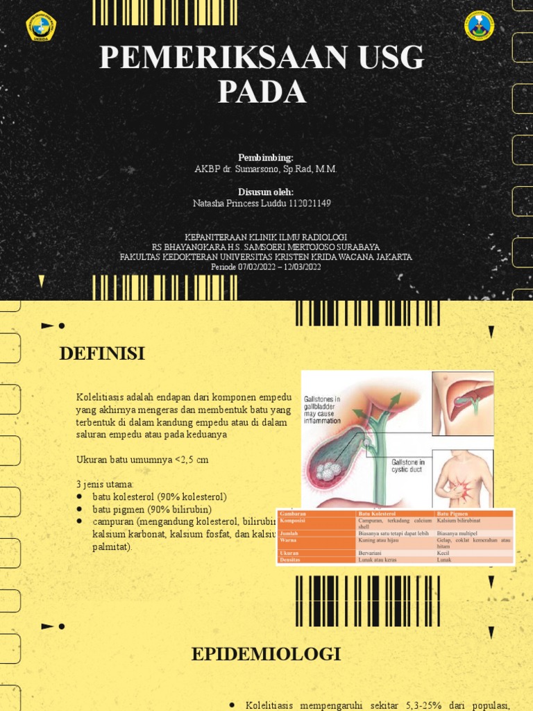 USG pada Diagnosis Kolelitiasis | PDF