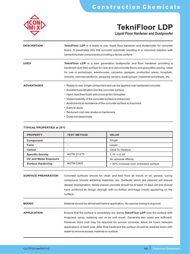 3 TekniFloor LDP | PDF | Concrete | Materials