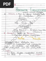 Handwritten Notes Biological Classification | PDF