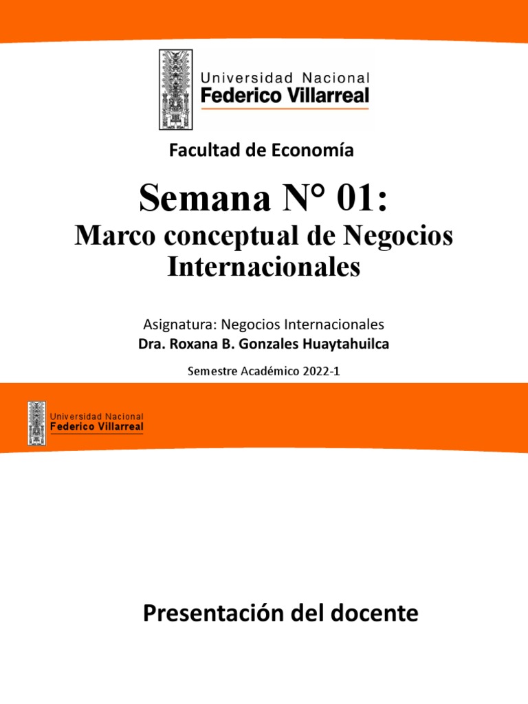 Introducción a Negocios Internacionales UNFV | PDF | Negocios ...