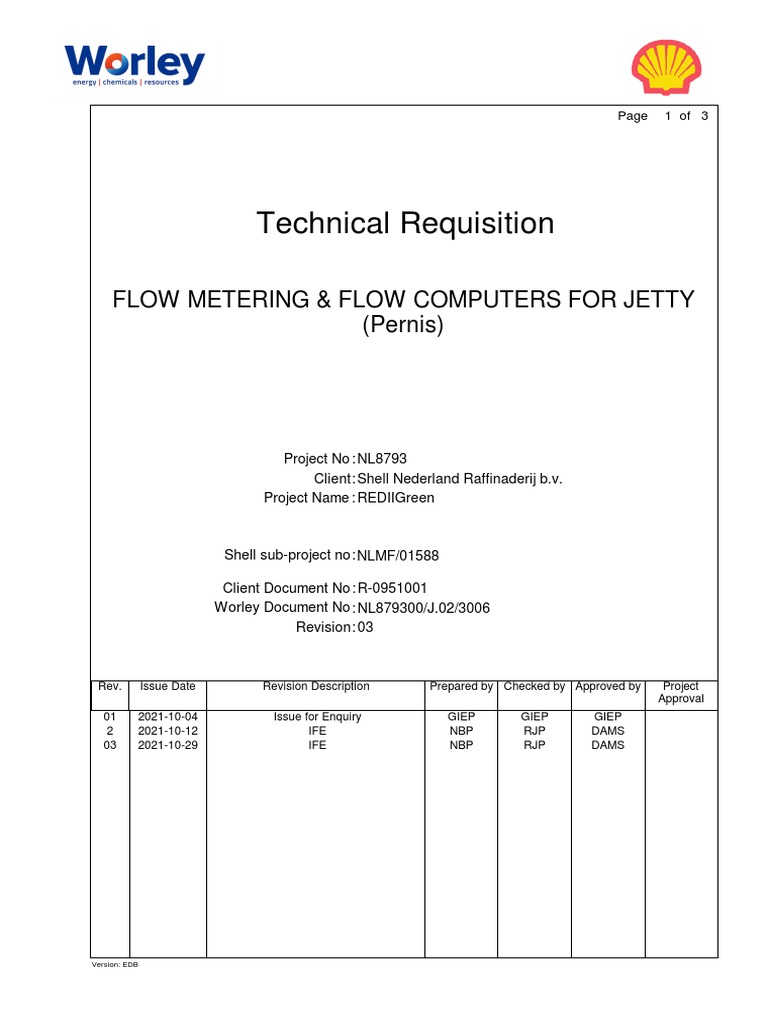 Technical Requisition FMS | PDF | Valve | Specification (Technical ...