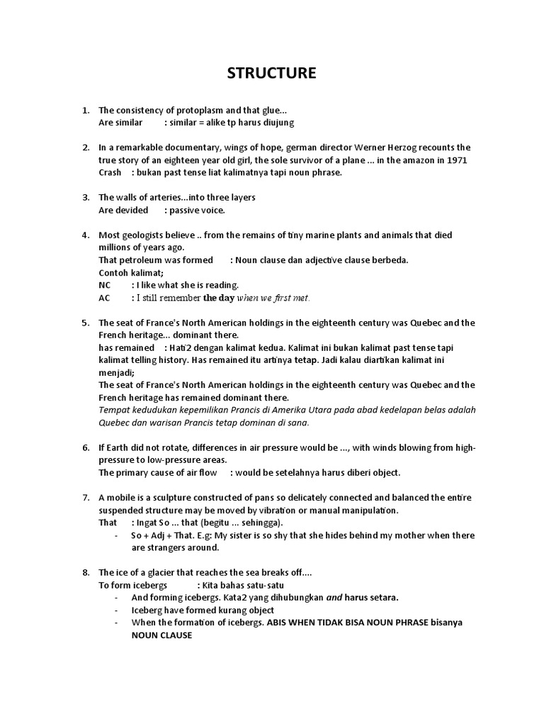 Analyzing Grammar Structures and Parts of Speech in Sample Texts | PDF ...