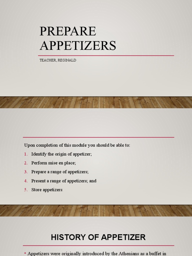 T.l.e9 t3 Classification of Appetizer | PDF | Hors D'oeuvre | Cooking