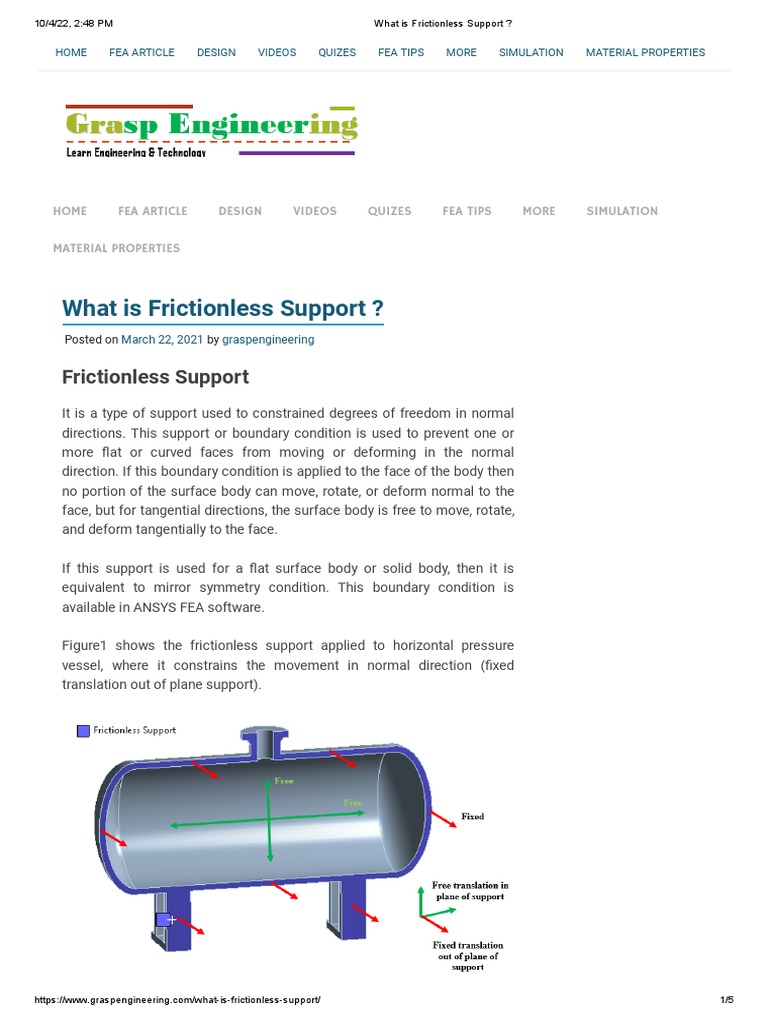 What Is Frictionless Support | PDF | Elasticity (Physics) | Materials Science