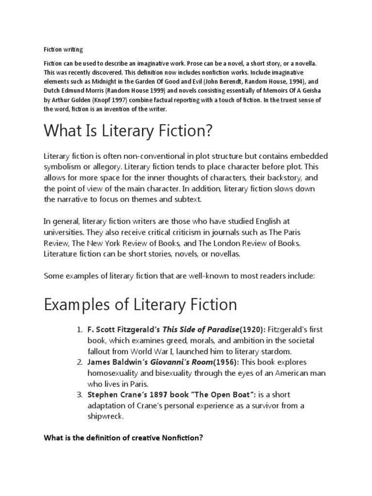 Fictional and Non Fictional | PDF | Creative Nonfiction | Writers
