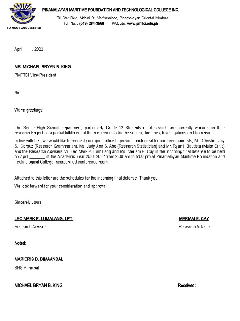 Letter Defense Venue 1 | PDF