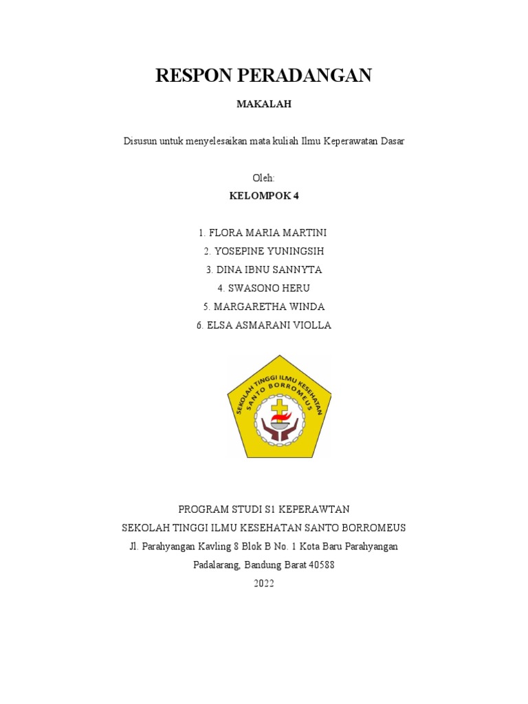 Idk Kel 4 - Respon Inflamasi | PDF | Sains & Matematika