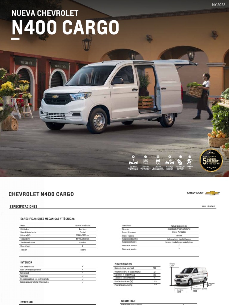 Ficha-Tecnica-N400-Cargo Septiembre 2022 | PDF | Airbag | Sistema de ...