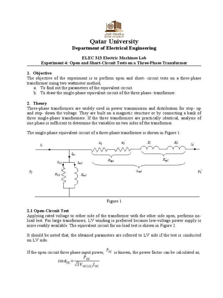ELEC313 Lab#4 | PDF | Transformer | Power (Physics)